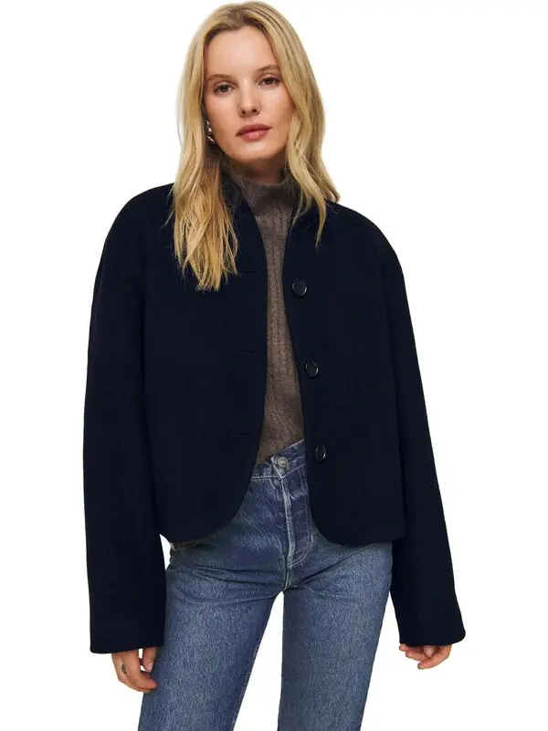 REFORMATION Owen Jacket - Blue