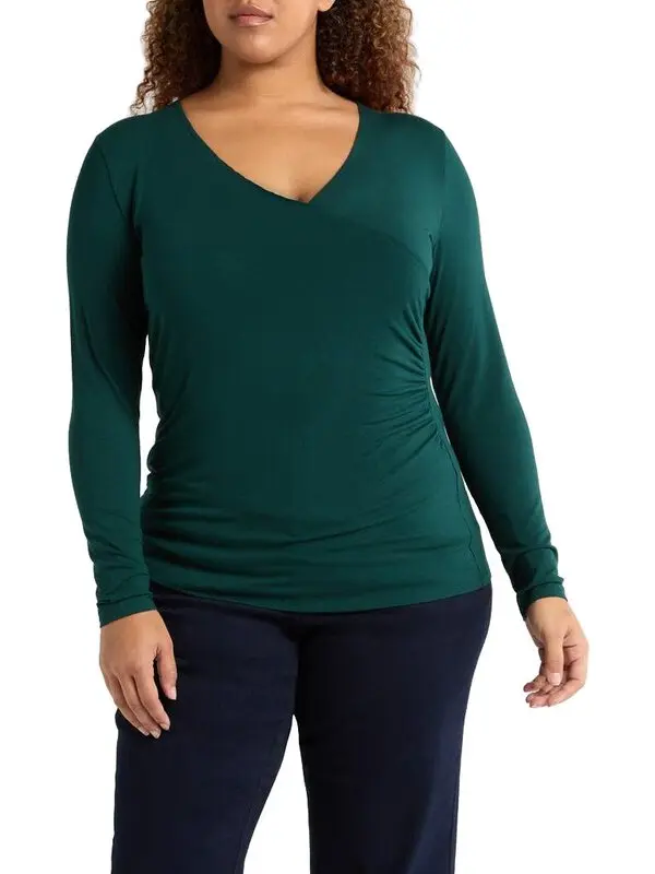 Universal Standard Liquid Cross Front Top - Forest Green