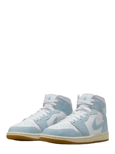JORDAN Air 1 Mid Se Basketball Sneakers - 100 White/wrnblu