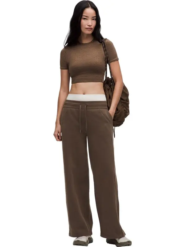 Lululemon Scuba Mid-rise Wide-leg Pant - Walnut Crunch