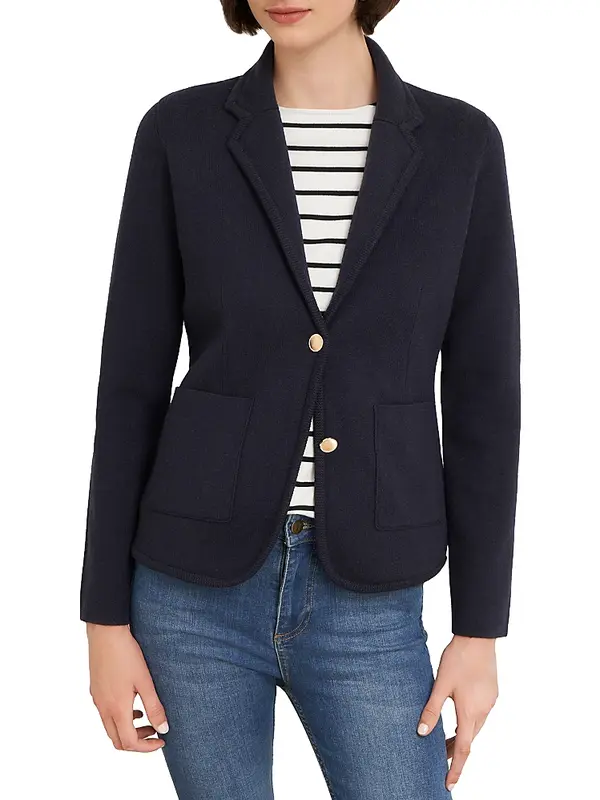 HOBBS LONDON Knitted Blazer - Hobbs Navy