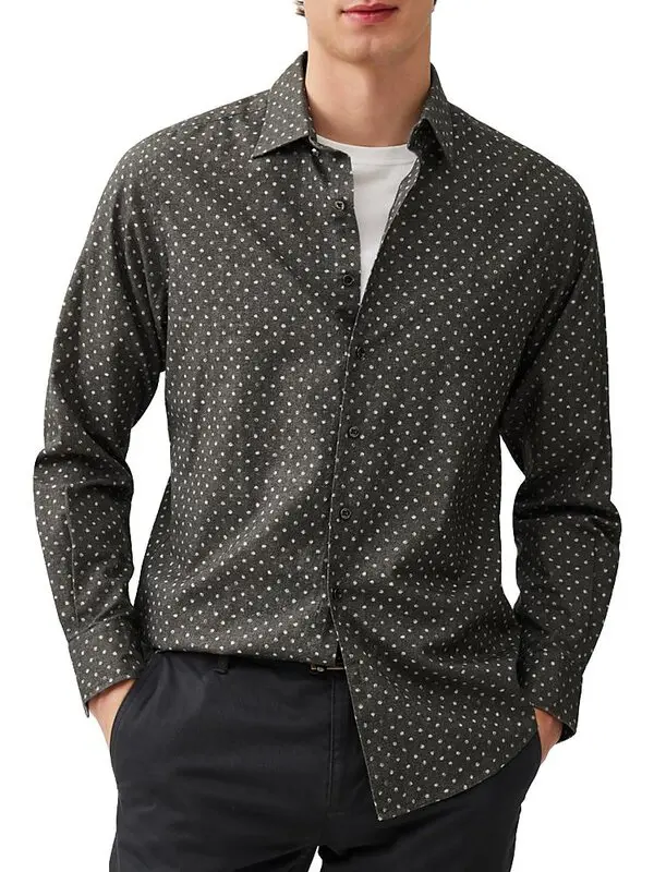 Rodd & Gunn Cranfield Long Sleeve Button Front Shirt - Ash