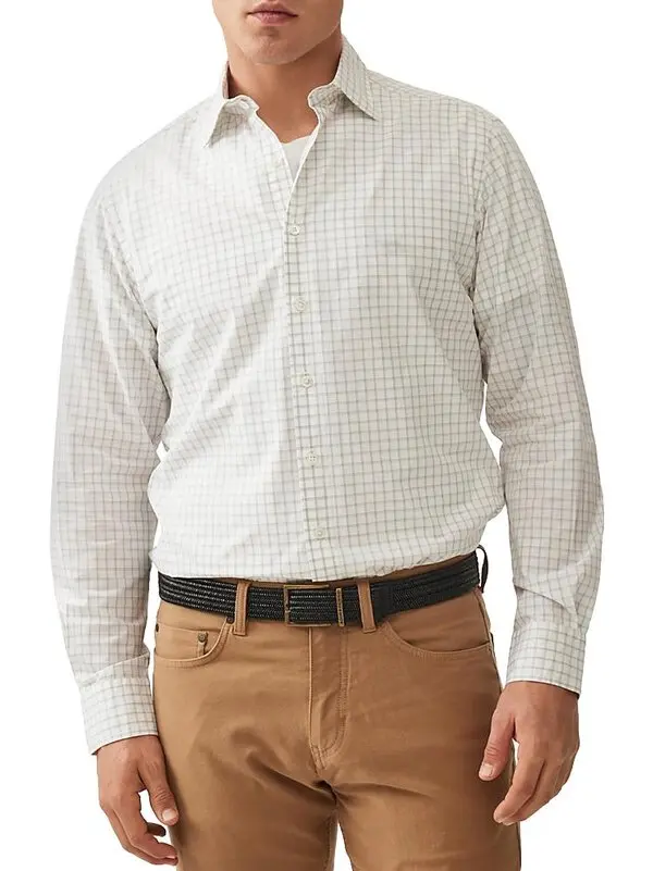 Rodd & Gunn Three Streams Slim Fit Button Front Shirt - Fern