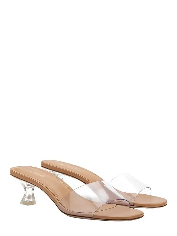 Larroude Vivi Slip-on Sandals - Tan
