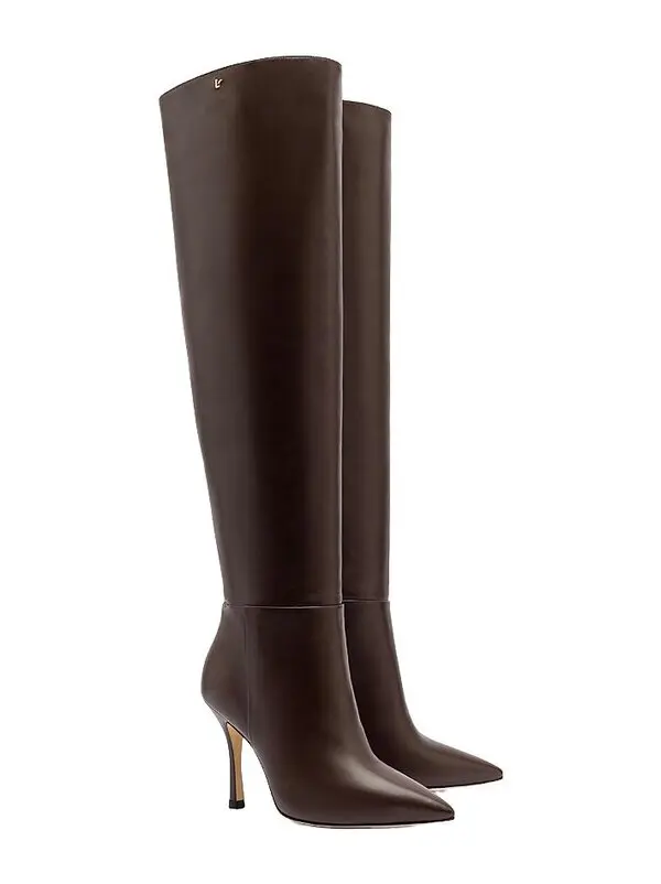 Larroude Kate Over The Knee Boots - Brown