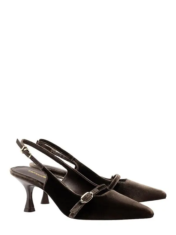 Larroude Ines Slingback Pumps - Expresso