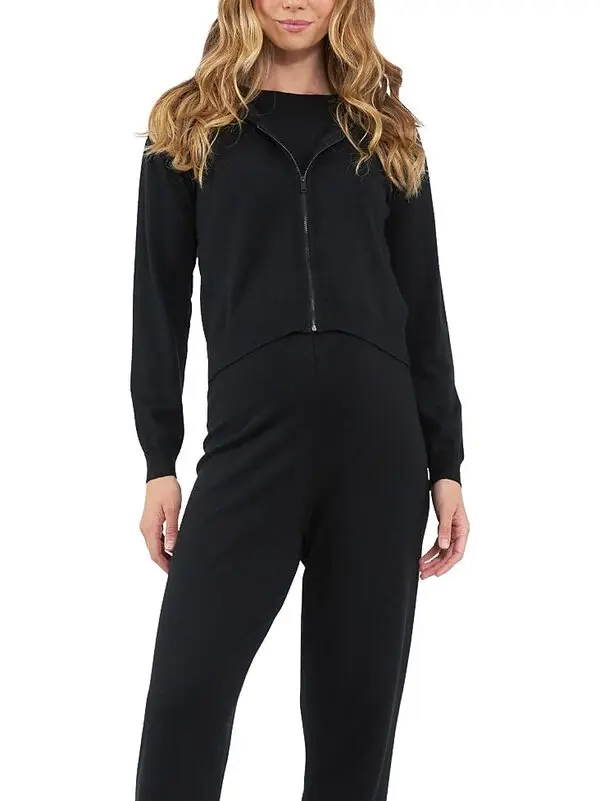 RIPE MATERNITY Reese Nursing Knit Hoodie - Black