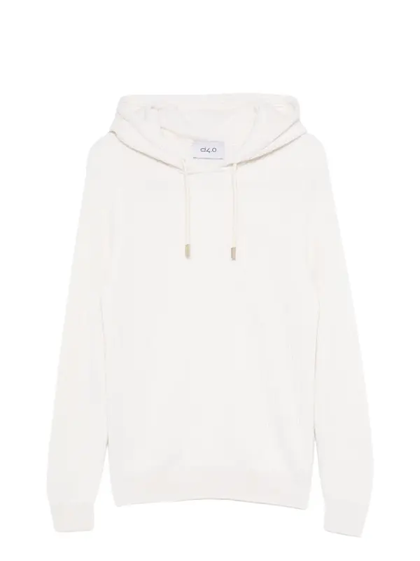 D4.0 Cashmere Hoodie - White
