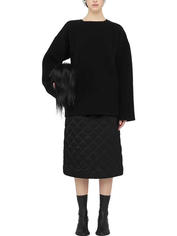 JIL SANDER A-line Midi Skirt - Black