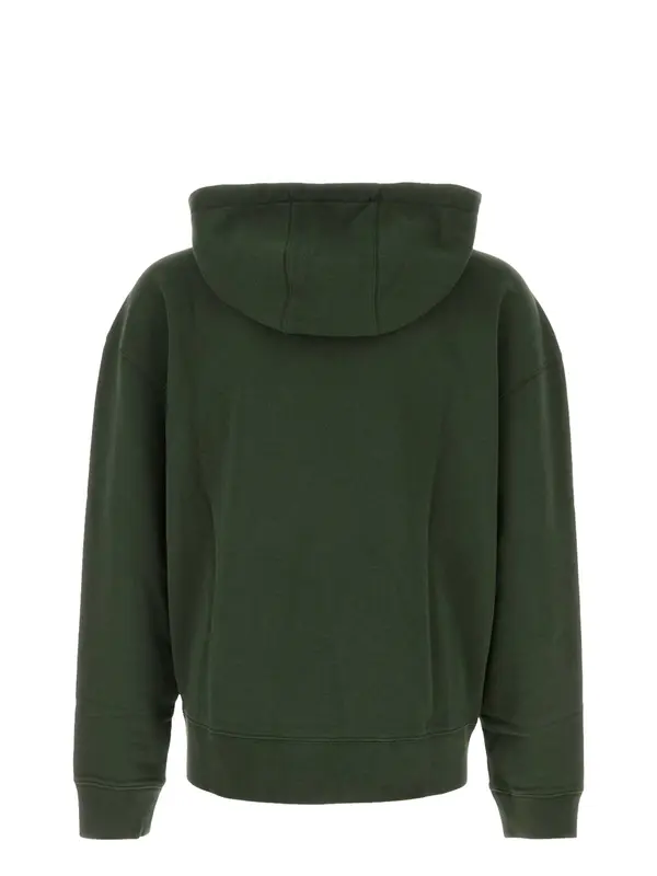 Maison Kitsuné Fox Head-appliqué Hoodie - Green