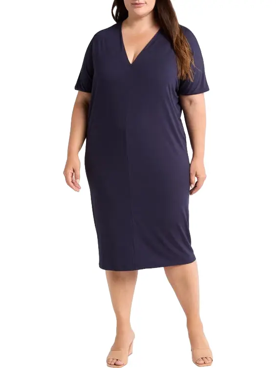 Universal Standard Teresa Jersey Shift Dress - Midnight