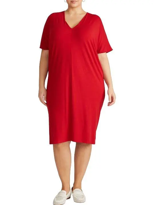 Universal Standard Teresa Jersey Shift Dress - New York Red