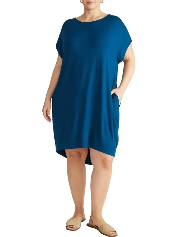 Universal Standard Helen Shift Dress - Blue Teal