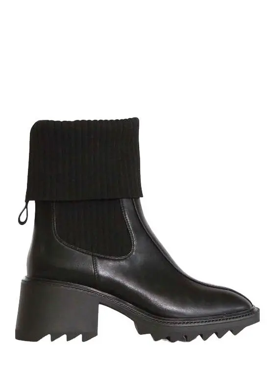 BELLE & BLOOM Knit Chelsea Boots - Black