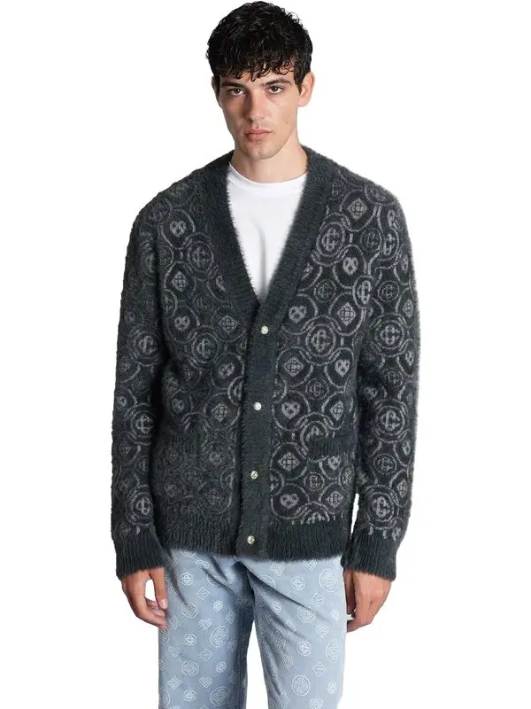Casablanca Patterned Cardigan - Black