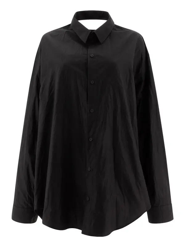 Balenciaga Suspended Shirt-effect Dress - Black