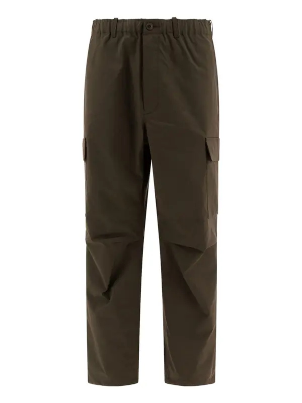 GOLDWIN Wool Blend Twill Trousers - Green
