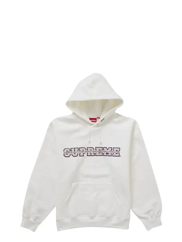 Supreme Collegiate Acronym Hooded Sweatshirt - White