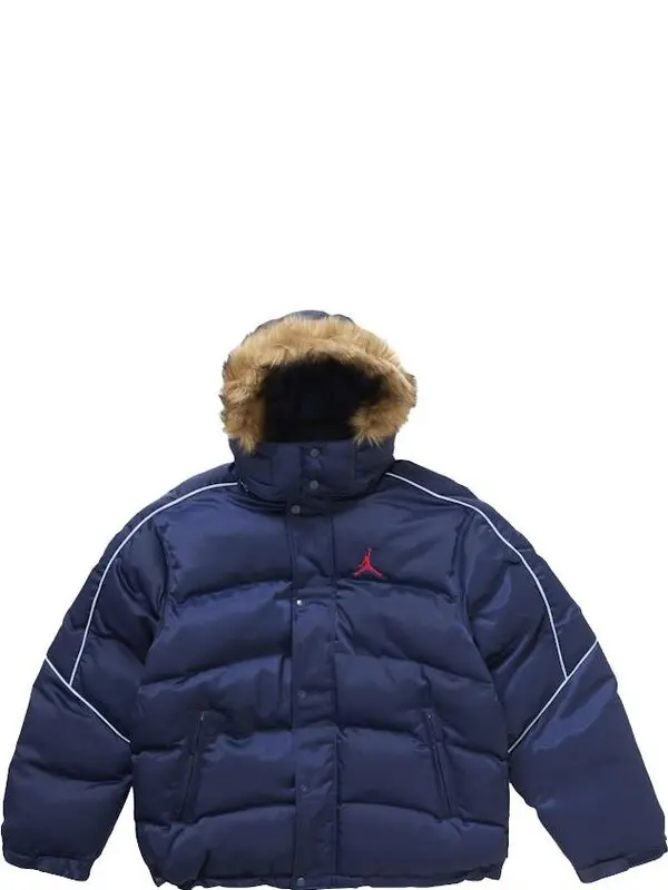 Supreme Puffer Jacket - Navy Blue