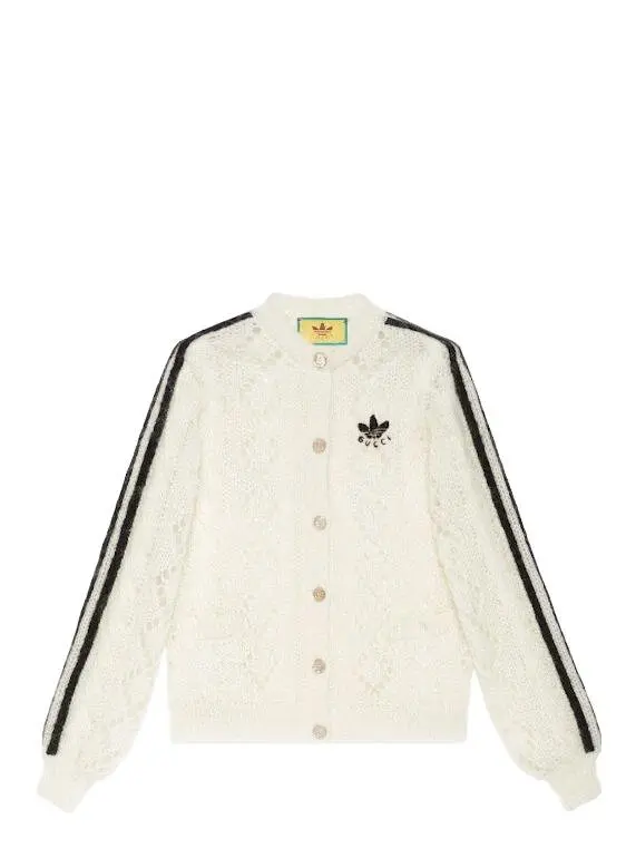 Gucci X Adidas Mohair Knit Cardigan - Ivory