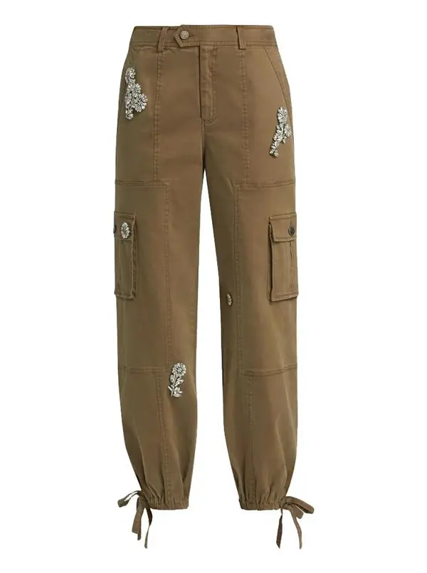 Cinq À Sept Zola Embellished Jogger Pants - Olive