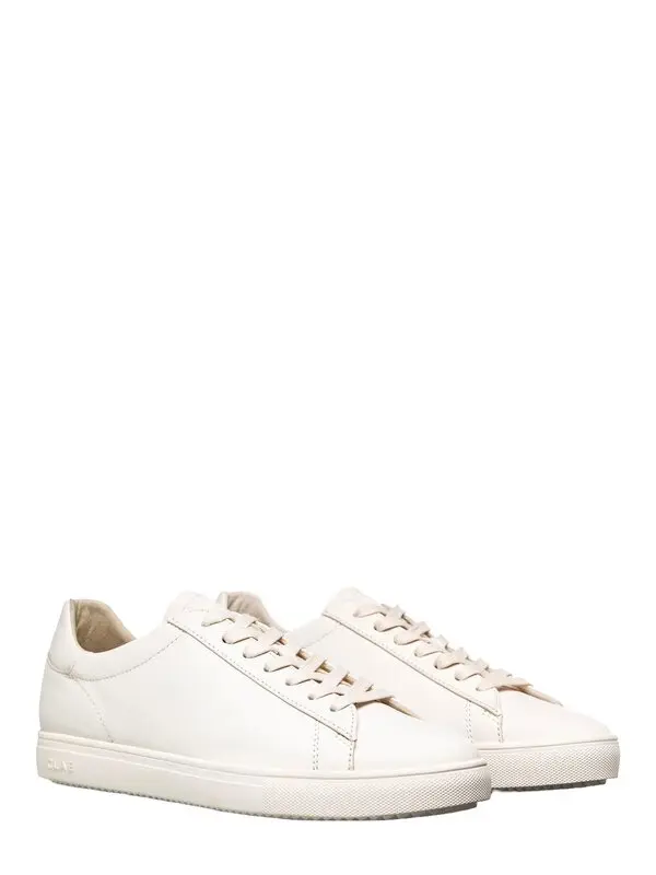 Clae Bradley Leather Sneaker - Triple Offwhite Leather