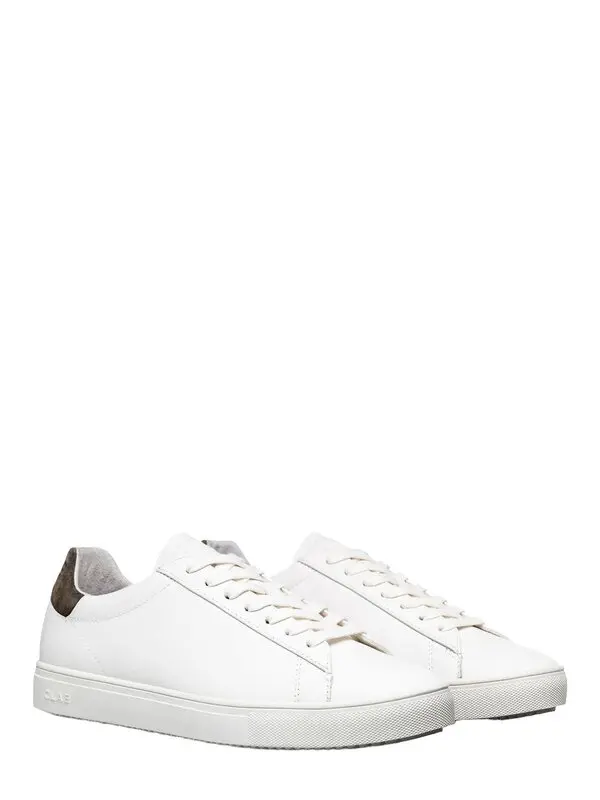 Clae Bradley Leather Sneaker - White Leather Olive Night