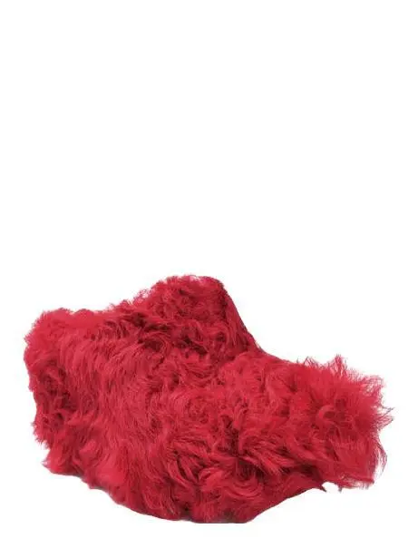 ZIGI Fauna Genuine Shearling Platform Clog Slipper - Red