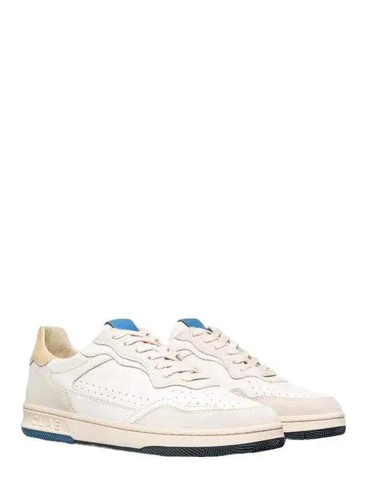 Clae Haywood Leather Sneakers - Off White Pebble Blue
