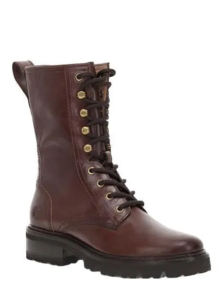 Frye Olivia Combat Boot - Bourbon