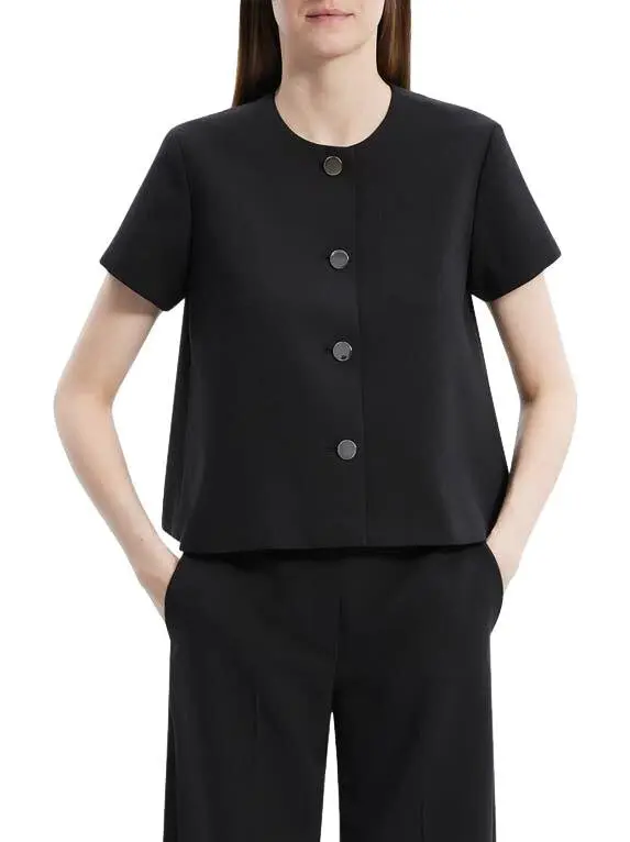 Theory Sailor A-line Top - Black - 001