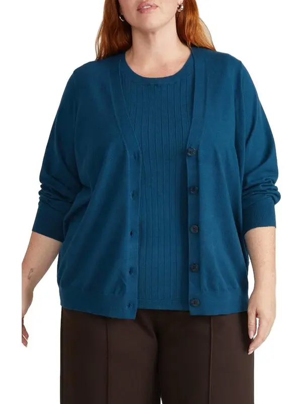 Universal Standard Cosmo Cardigan - Deep Teal
