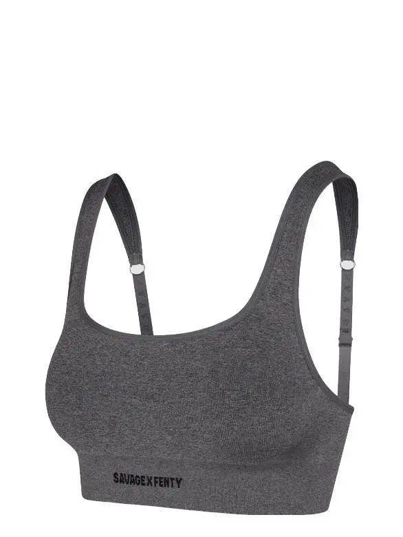 SAVAGE X FENTY Seamless Heather Bralette - Platinum Grey