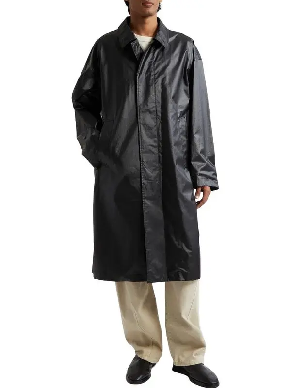 LEMAIRE Boxy Water Repellent Rain Coat - Ash Black
