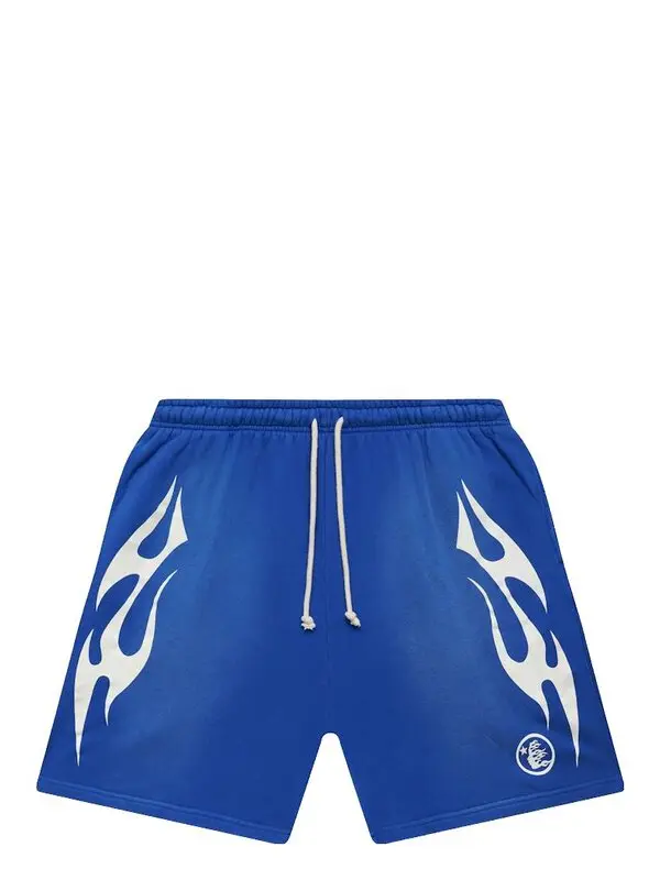 HELLSTAR Flame Print Shorts - Blue