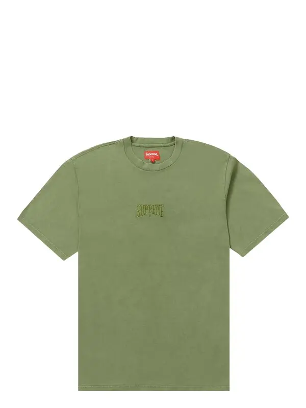 Supreme Acid Wash Short-sleeve Top 'olive - Green