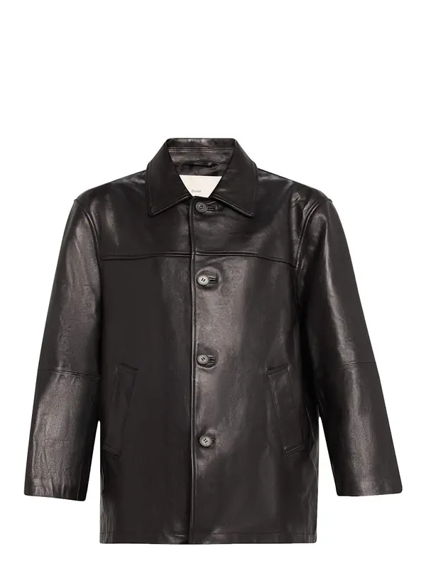 DUNST Paneled Leather Jacket - Black