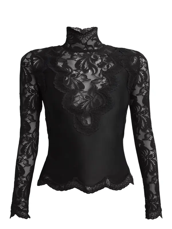 High Neck Lace Tops | Editorialist