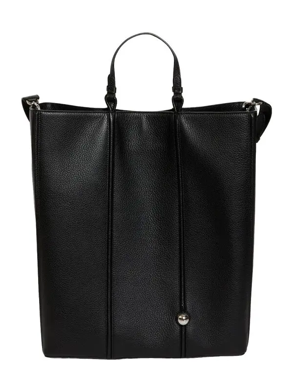Jacquemus Le Cabas Marino Leather Shopper - Black