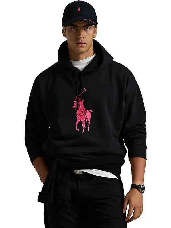 Polo Ralph Lauren Cotton-blend Big Pony Hoodie - Black