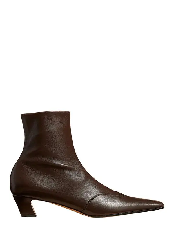 Khaite Nevada Ankle Boots - Dkbrwn