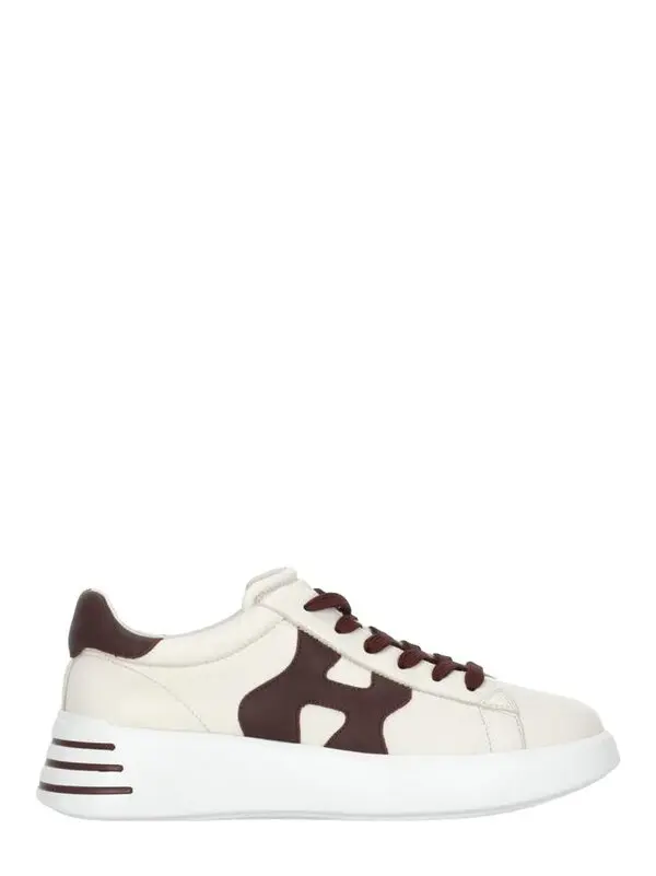 Hogan Leather Sneakers - Beige