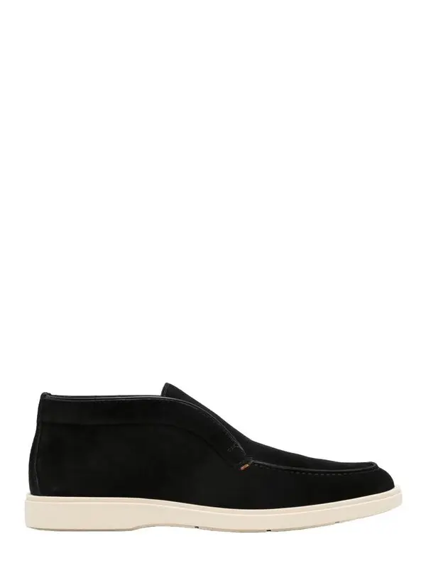 Santoni Suede Desert Boot - Black