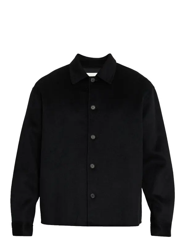 FRAME Double-face Wool Overshirt - Black