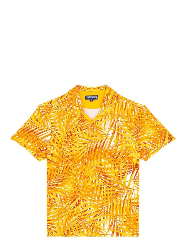 Vilebrequin Palm Leaves Camp Shirt - Mango