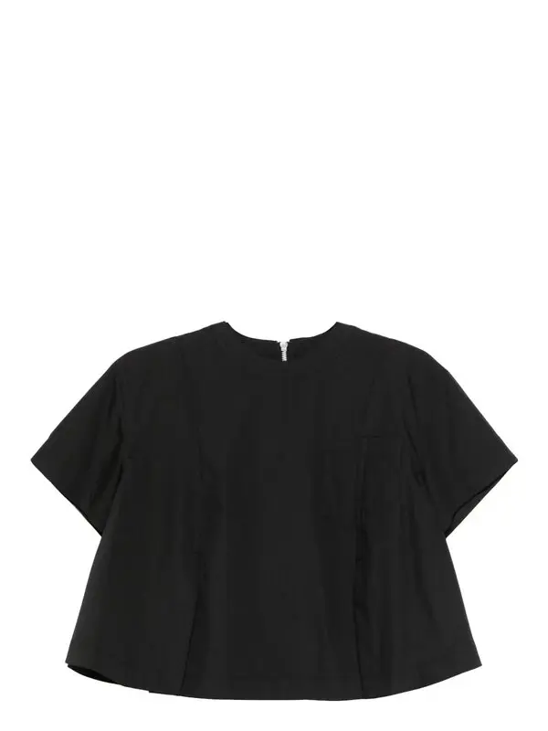 Sacai Pleated T-shirt - Black