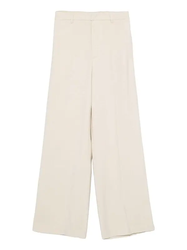 PT TORINO Twill Palazzo Pants - Neutrals