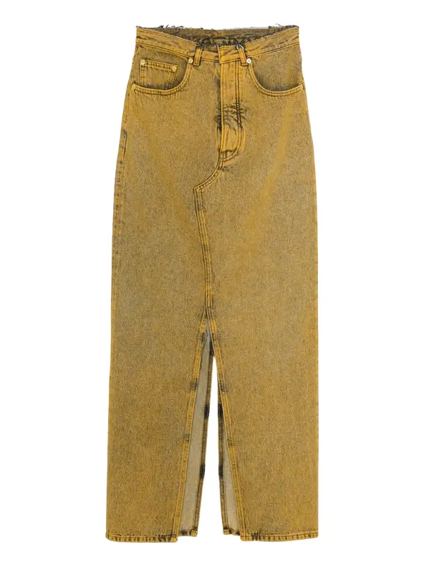 MAISON MARGIELA Denim Maxi Skirt - Yellow