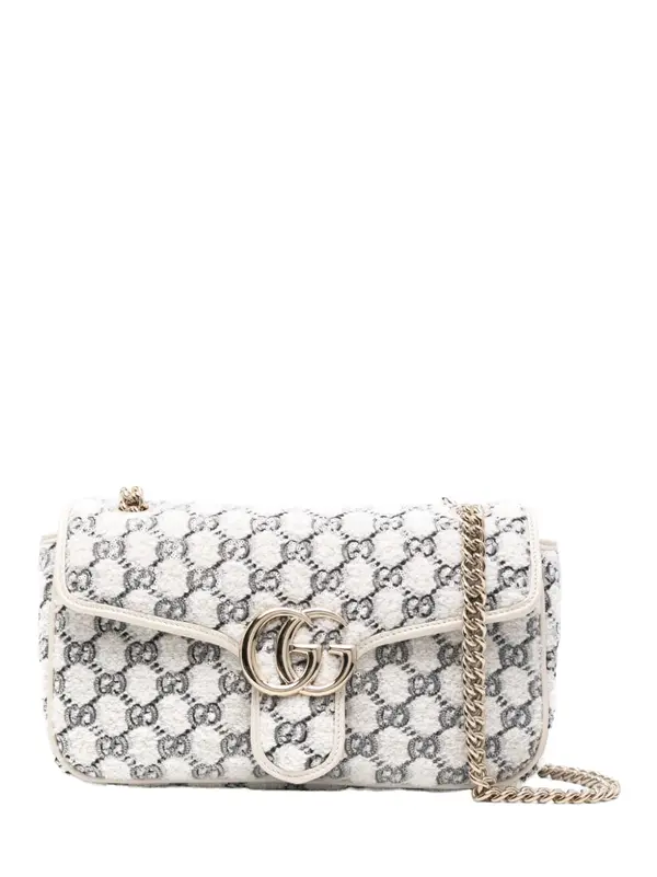Gucci Small Gg Marmont Shoulder Bag - White