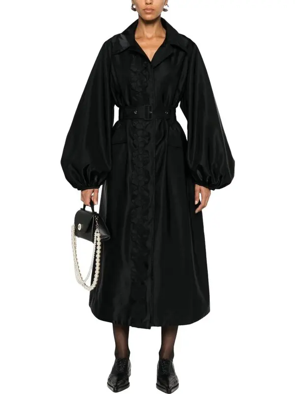 Cecilie Bahnsen Orah Trench Coat - Black